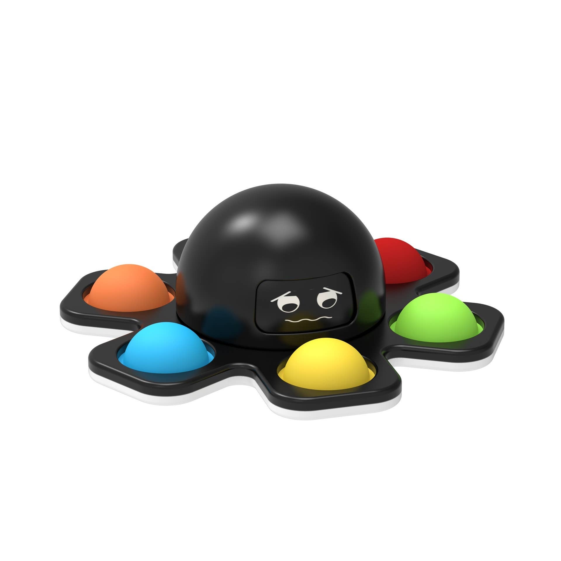 Black - Pop It Flip Octopus Bubble Toy Finger Tip | Little Readers