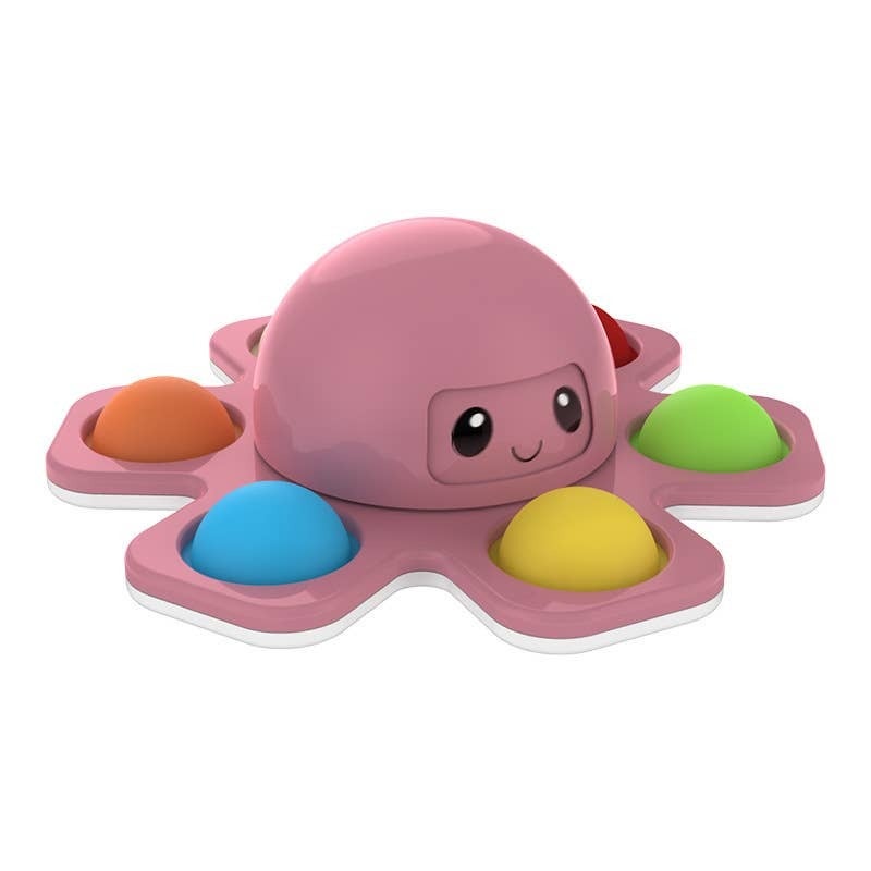 Pink - Pop It Flip Octopus Bubble Toy Finger Tip | Little Readers